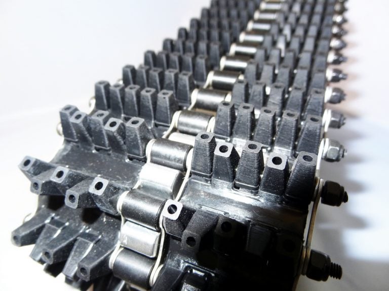 CNC Aluminum Crawler Snow Tracks (set of 2) (silver) - Rovan RC