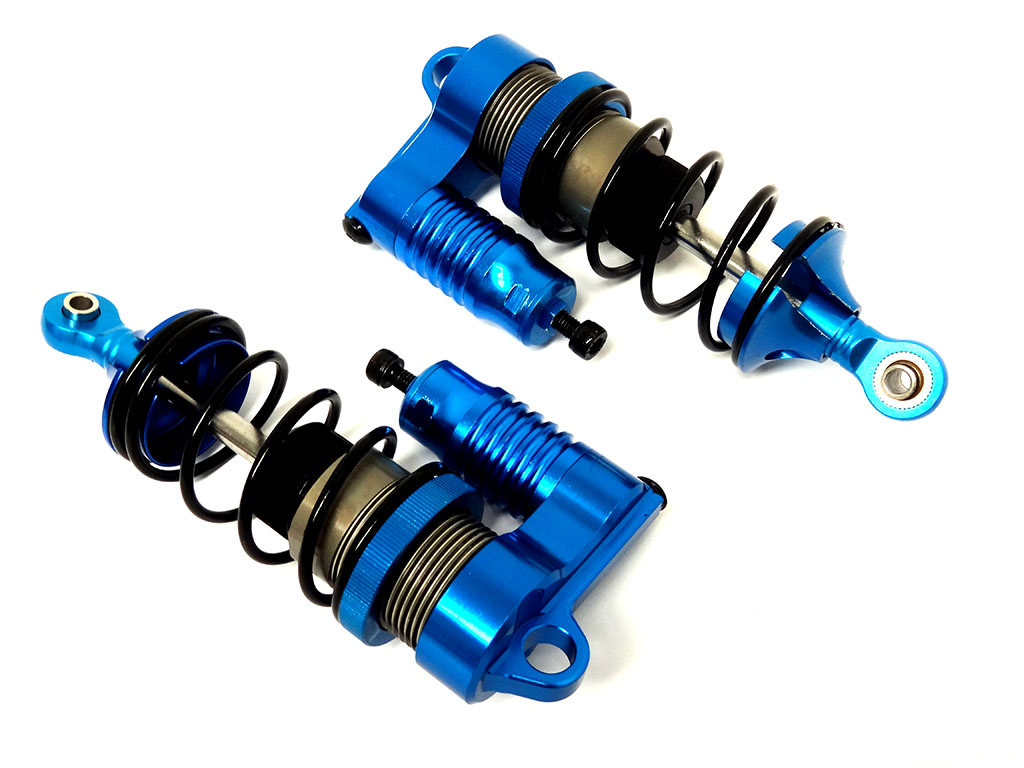 F5 Race Car CNC Aluminum Adjustable Piggy Back Reservoir Shocks - Rovan RC