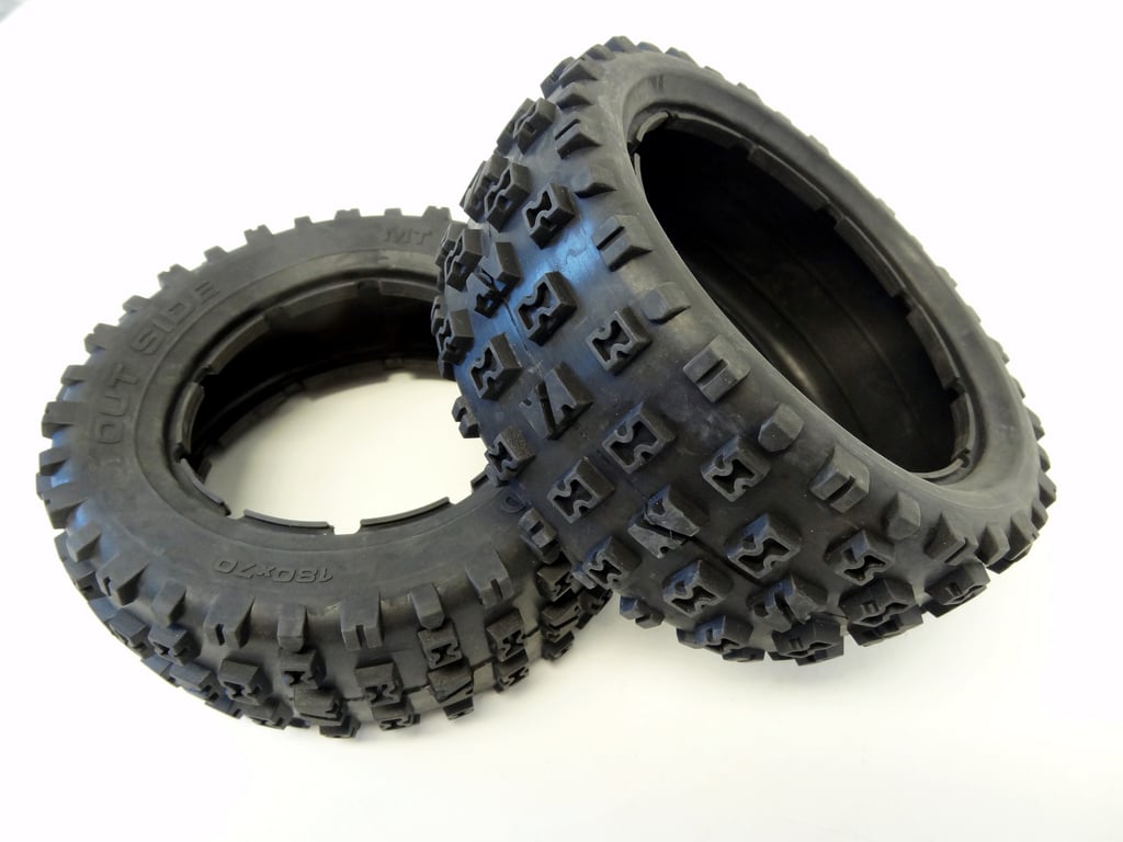 LT and SLT Knobby Bow-Tie Off Road Tires (set of 2) - Rovan RC